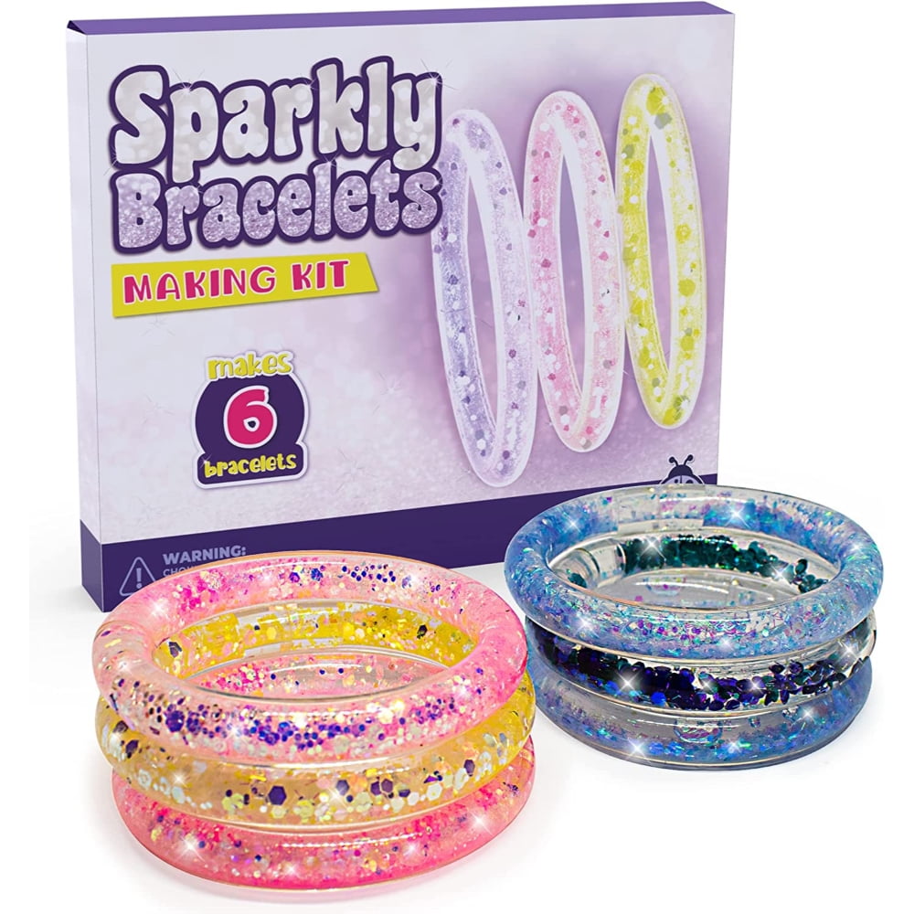 PEACNNG Liquid Glitter Bracelet Making Kit for Girls - Friendship ...