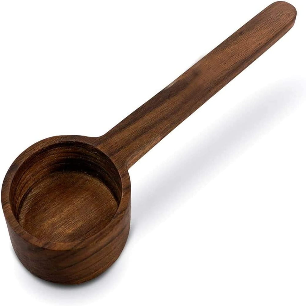 PEACNNG Long Handle Coffee Scoop, Wooden Coffee Spoon in Black Walnut ...