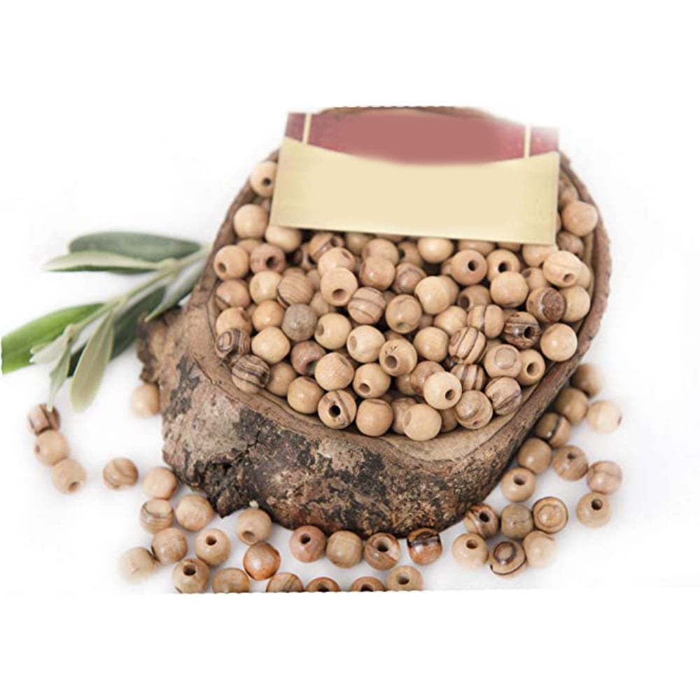 PEACNNG Olive Wood Round Beads 6mm Holyland Figurine (500 Beads ...