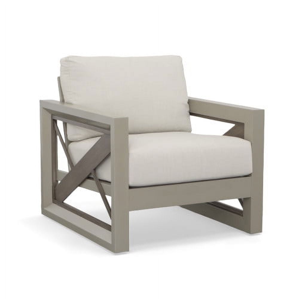 PEACNNG Outdoor Patio Beveled Panels Arm Chair - Modern Geometric ...
