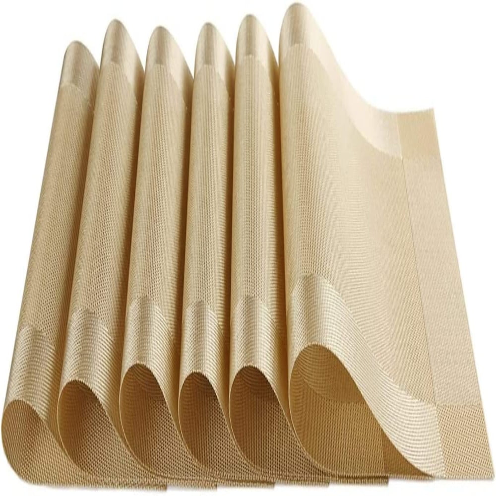 PEACNNG Place Mats,Set of 6pcs for Dining Table Washable Crossweave ...