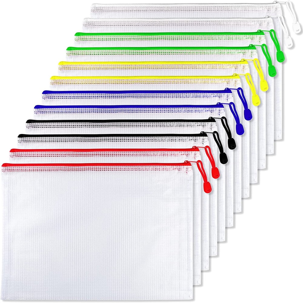 PEACNNG Pouch, A4 Size Document Storage Bags, Zipper Bags for ...