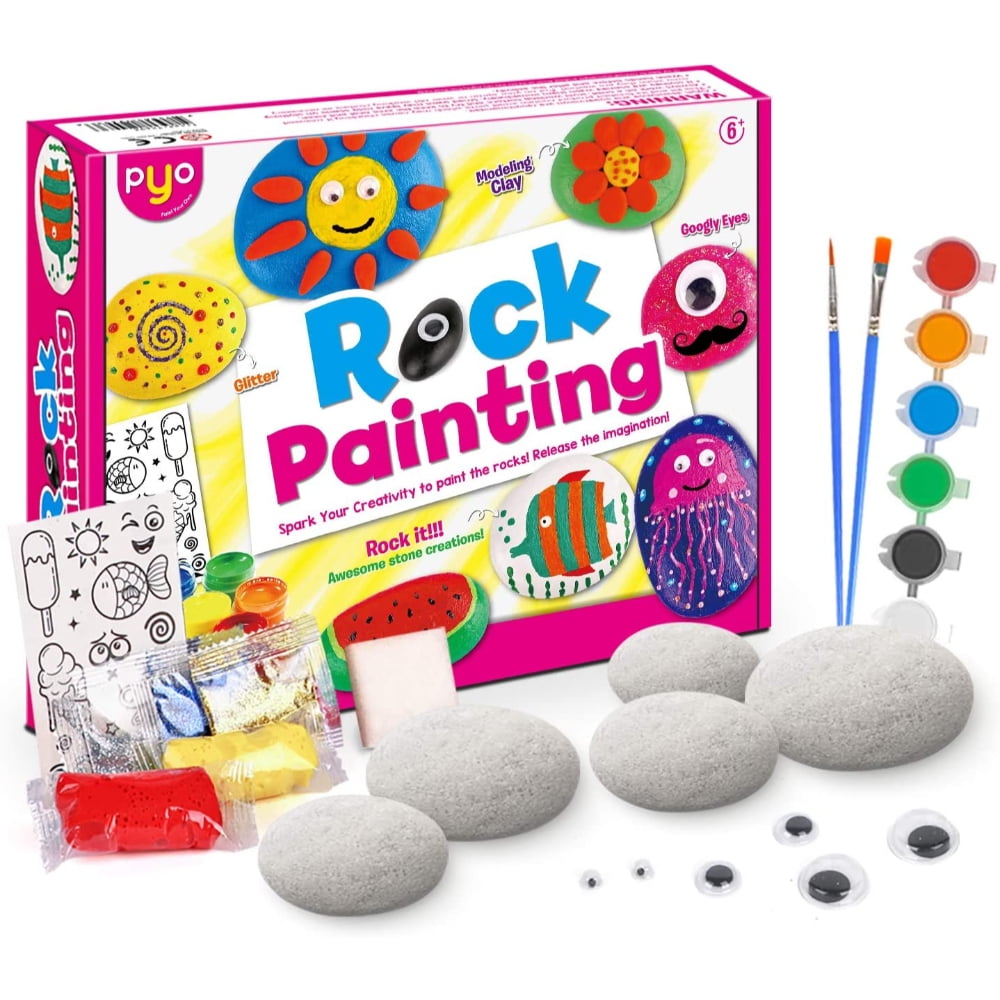 PEACNNG Rock Painting Kit for Kids - Arts and Crafts for Girls & Boys ...