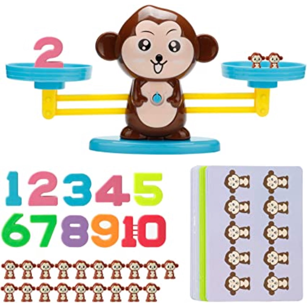 PEACNNG Rolling Monkey Balance Toy, Digital Addition and Subtraction ...