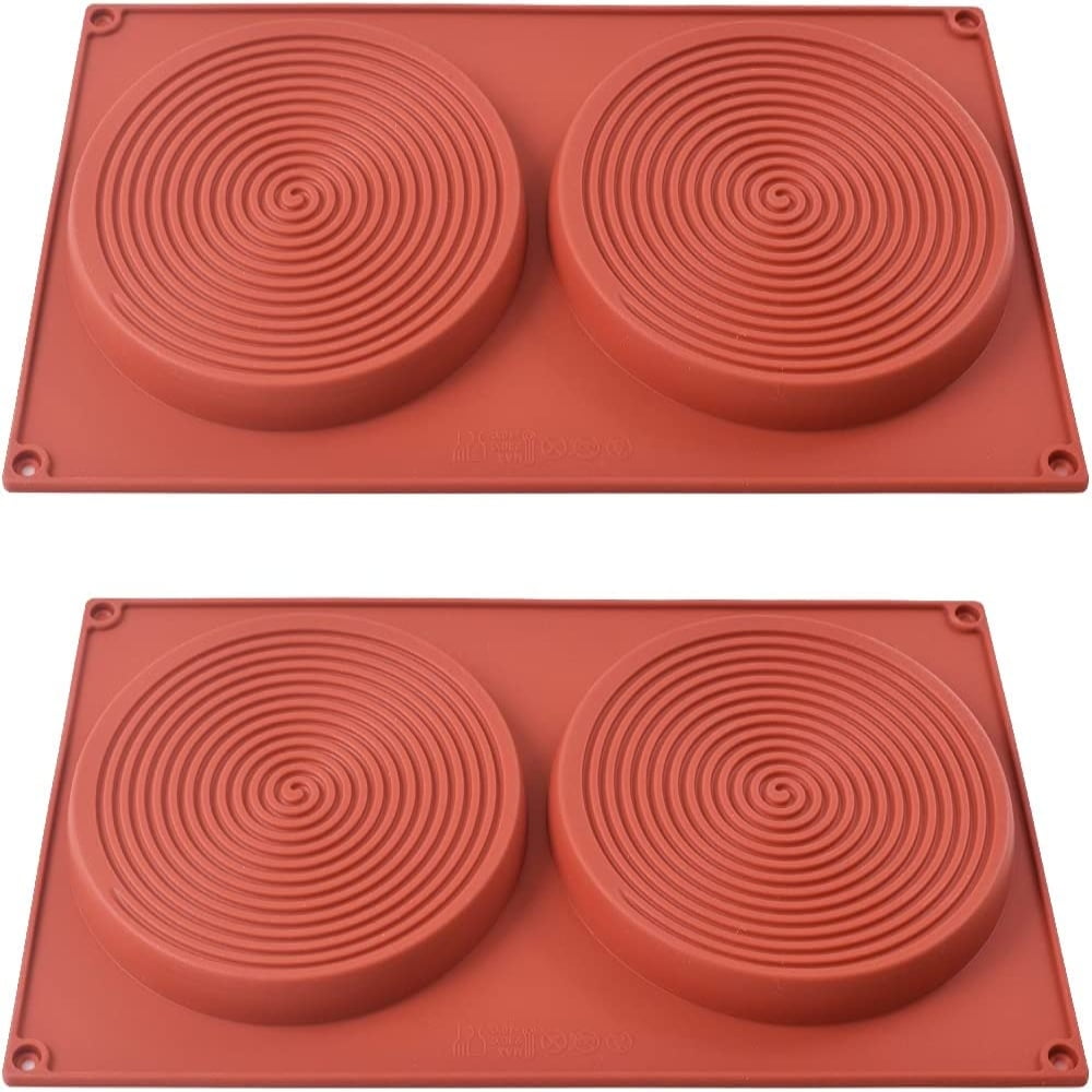 PEACNNG Round Cake Pans, 5.4 Inches Silicone Molds for Layer Cakes ...