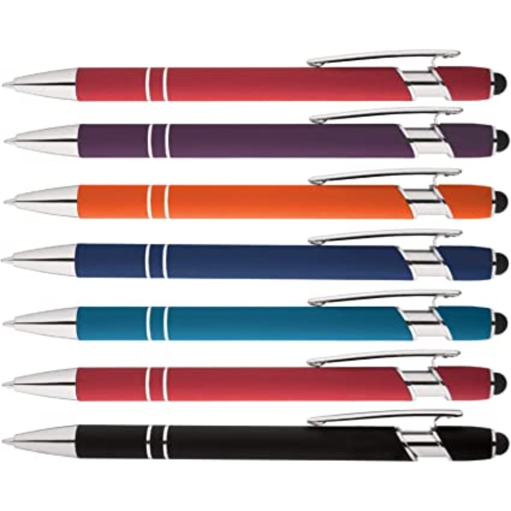 PEACNNG Rubberized Soft Touch Ballpoint Pen with Stylus Tip a stylish ...