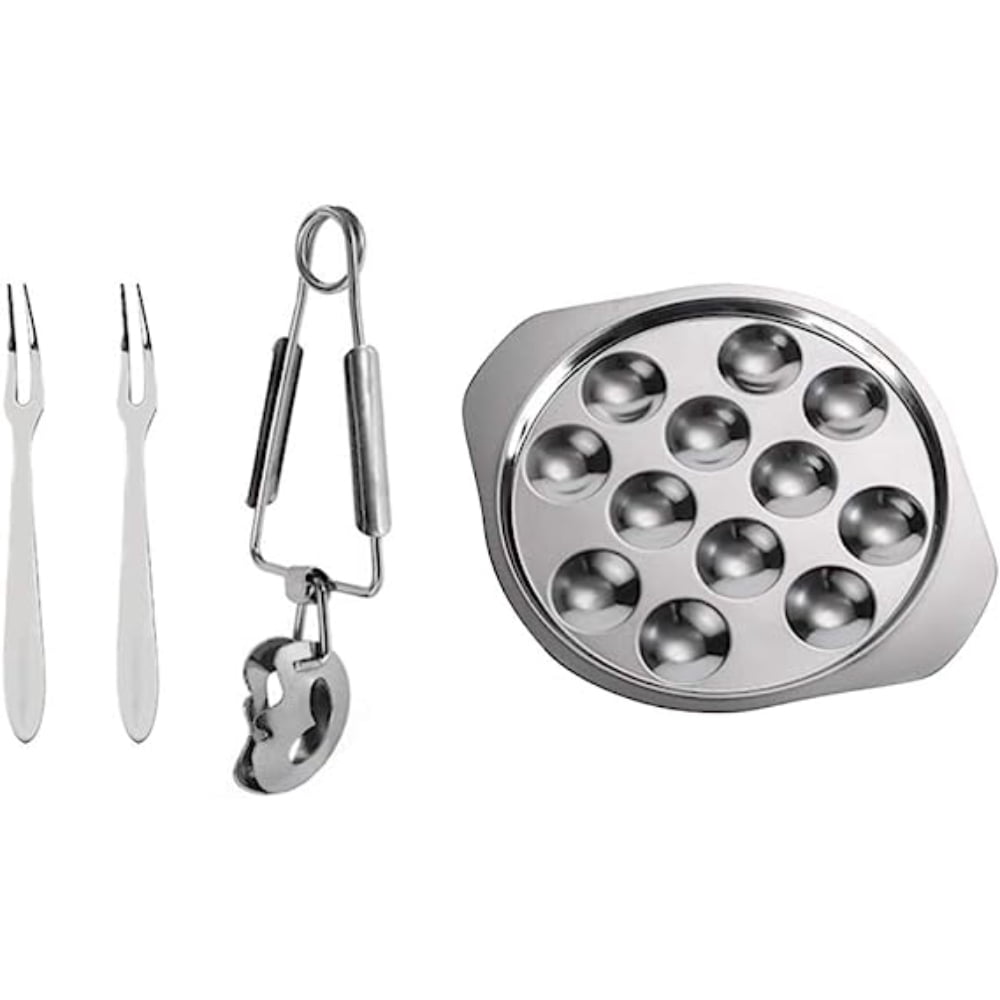PEACNNG Serving Tray 2 Sets 12 Holes Snail Plate Dining Plate ...