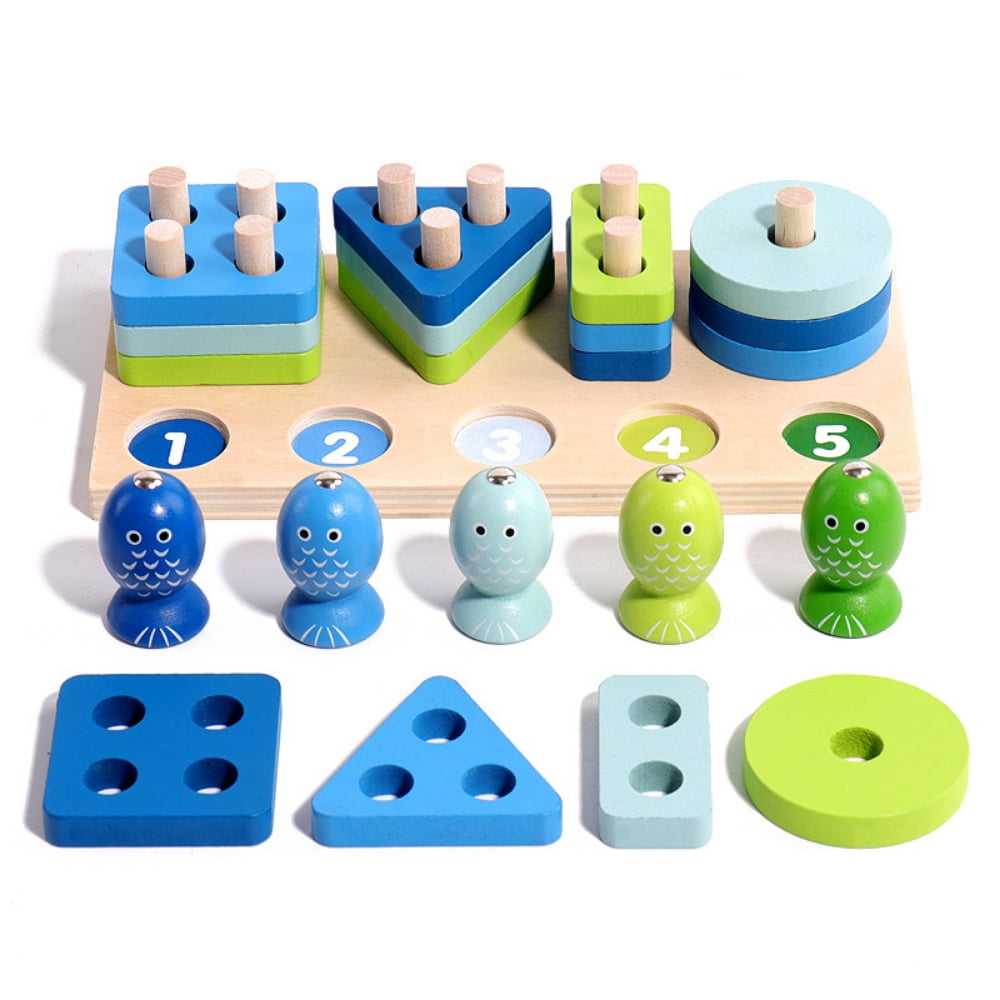 PEACNNG Shape Paired Blocks and Fishing Toys Improve Cognitive Matching ...