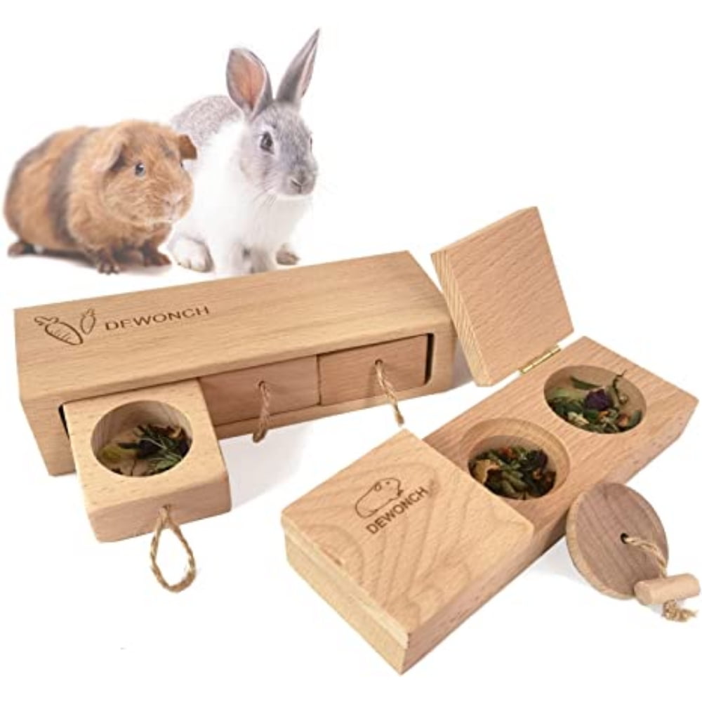 PEACNNG Small Animals Hide Treats Foraging Puzzle Toys, Pet Interactive ...