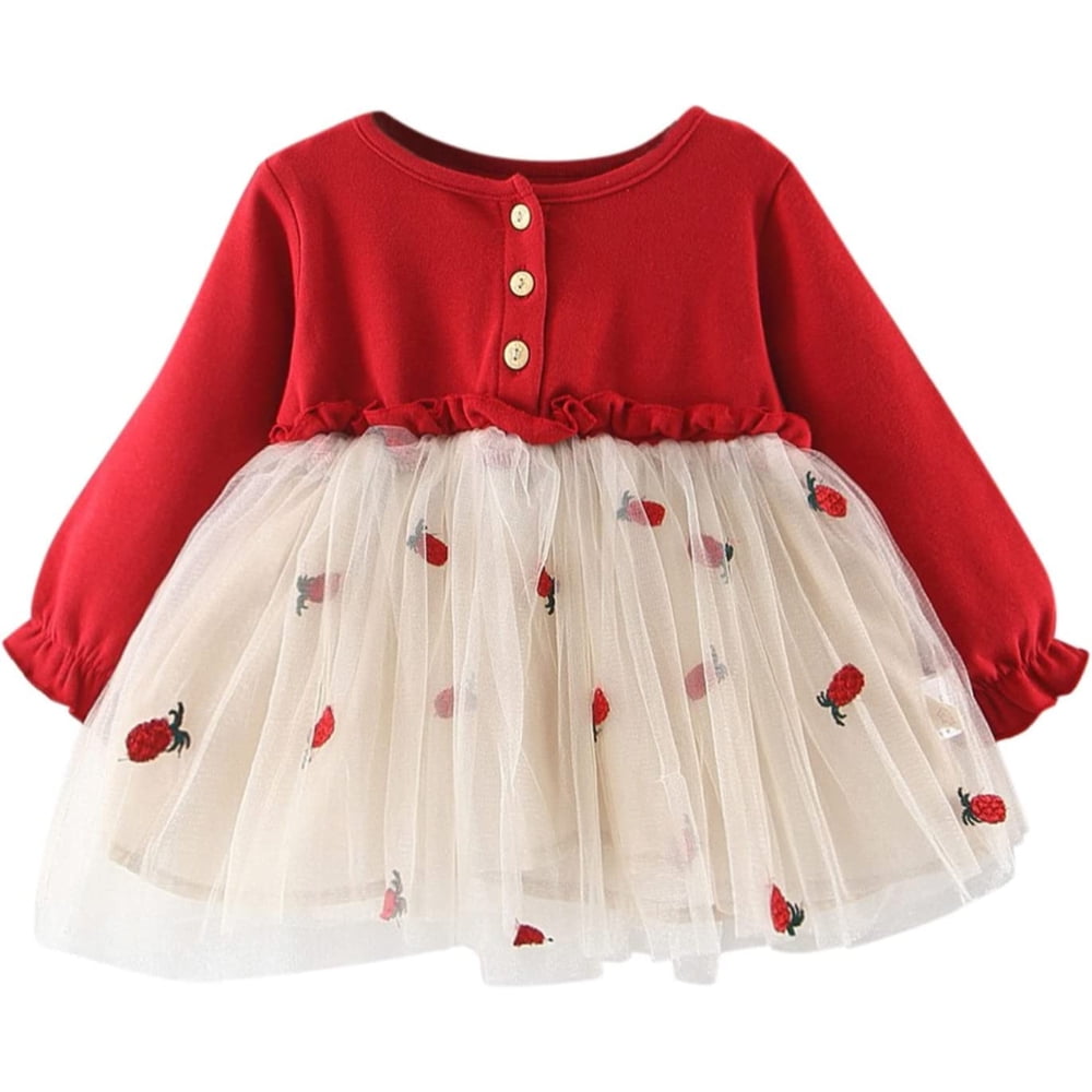 PEACNNG Spring Newborn Baby Dresses for Girl Princess Lace First ...