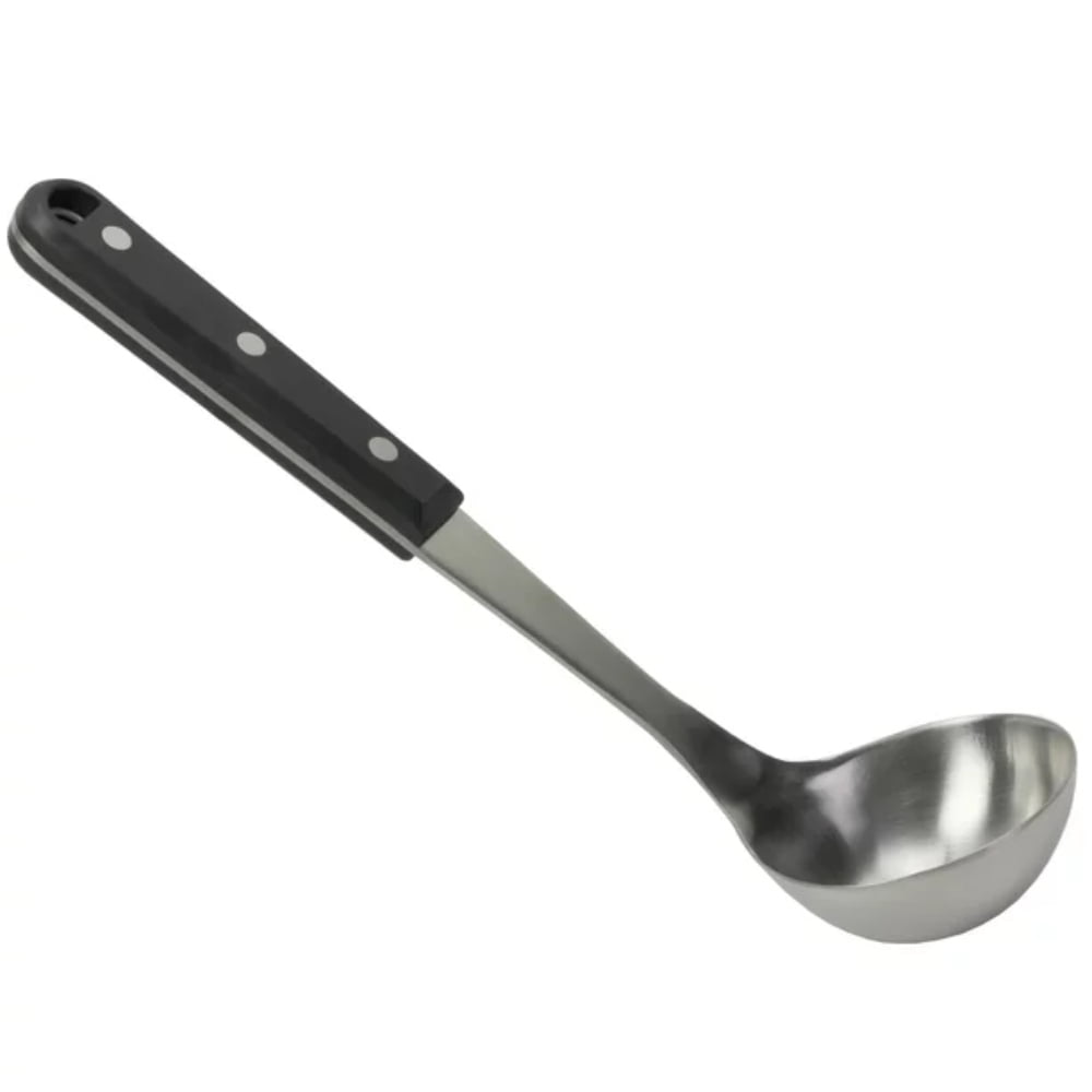 PEACNNG Stainless Steel Ladle with Heavy Duty Black Triple Rivet Handle ...
