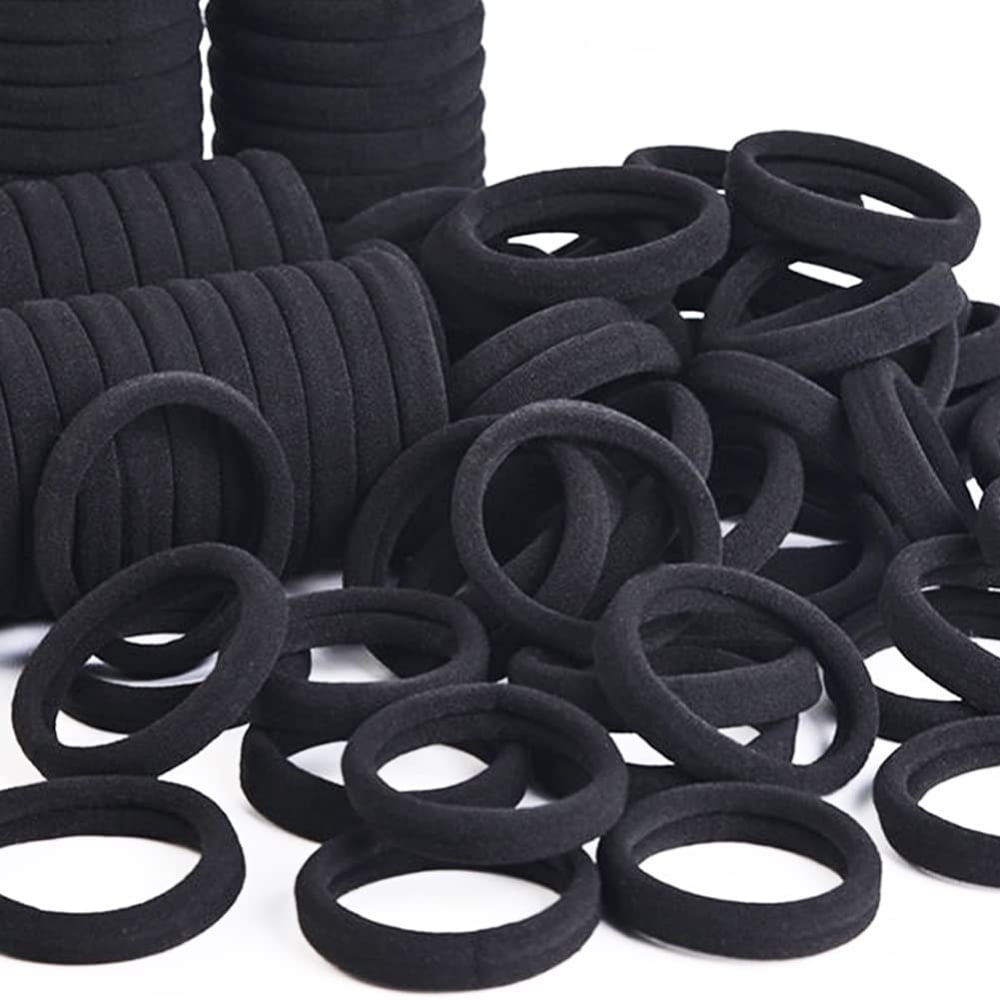 PEACNNG Thick Seamless Cotton Hair Band, Simply Hair Tie Ponytail ...