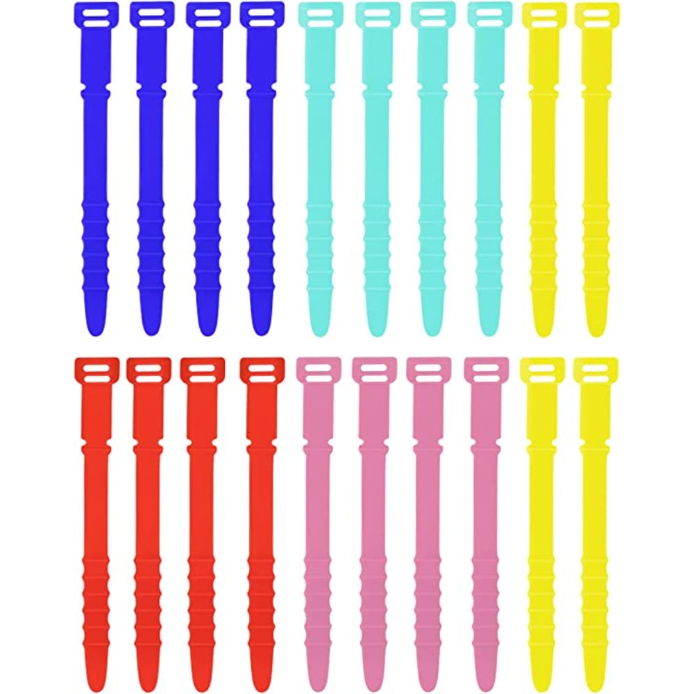 PEACNNG Zip Ties, Reusable Zip Ties, Rubber Cable Ties Straps for Wire ...