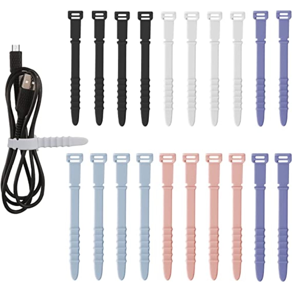 PEACNNG Zip Ties, Reusable Zip Ties, Rubber Cable Ties Straps for Wire ...