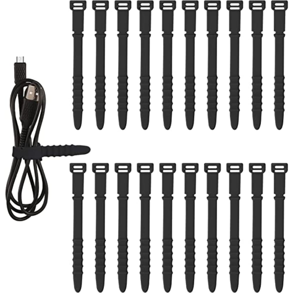 PEACNNG Zip Ties, Reusable Zip Ties, Rubber Cable Ties Straps for Wire ...