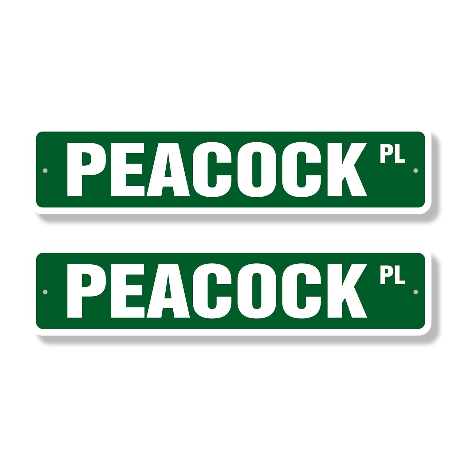 PEACOCK Classic Street Sign (2 Pack) farm bird peahen quill train Road ...