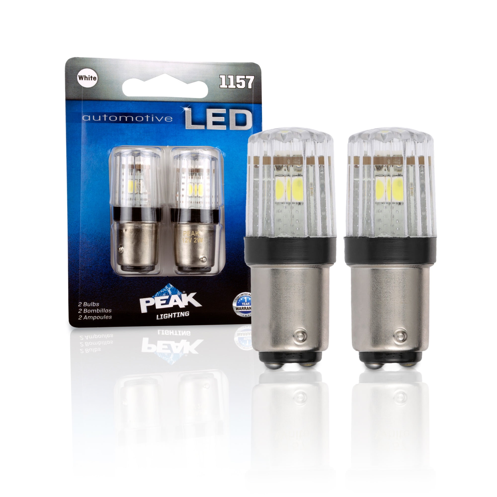 PEAK Bright White LED Bulbs for Turn Signals Blinkers License Plate Car ...