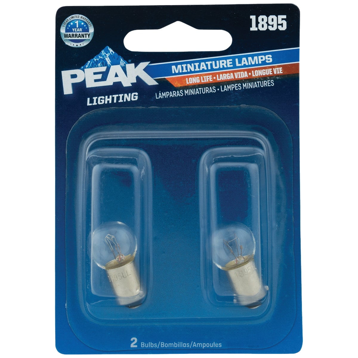 PEAK 1895 14V Mini Incandescent Automotive Bulb (2-Pack) 1895LL-BPP ...