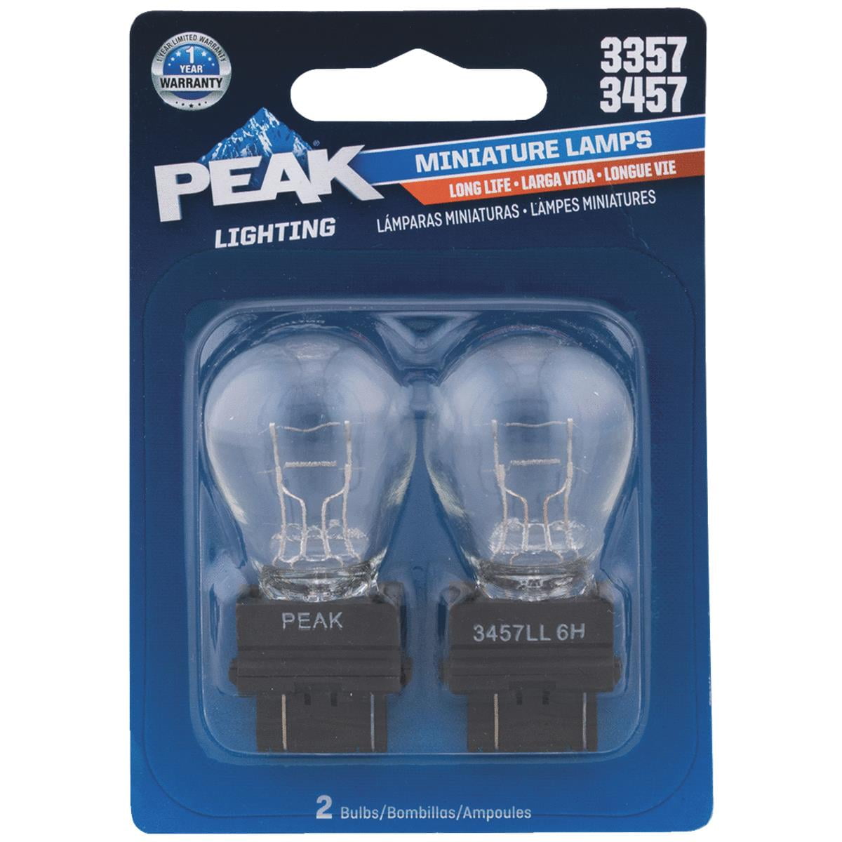 PEAK 3357/3457 12.8/14V Mini Incandescent Automotive Bulb (2-Pack ...