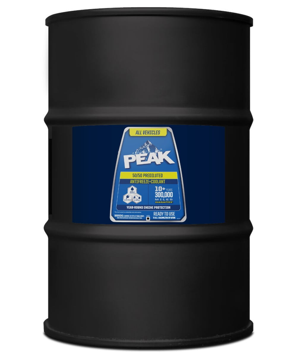 PEAK Antifreeze + Coolant for All Vehicles, 50/50 Prediluted for Gas ...