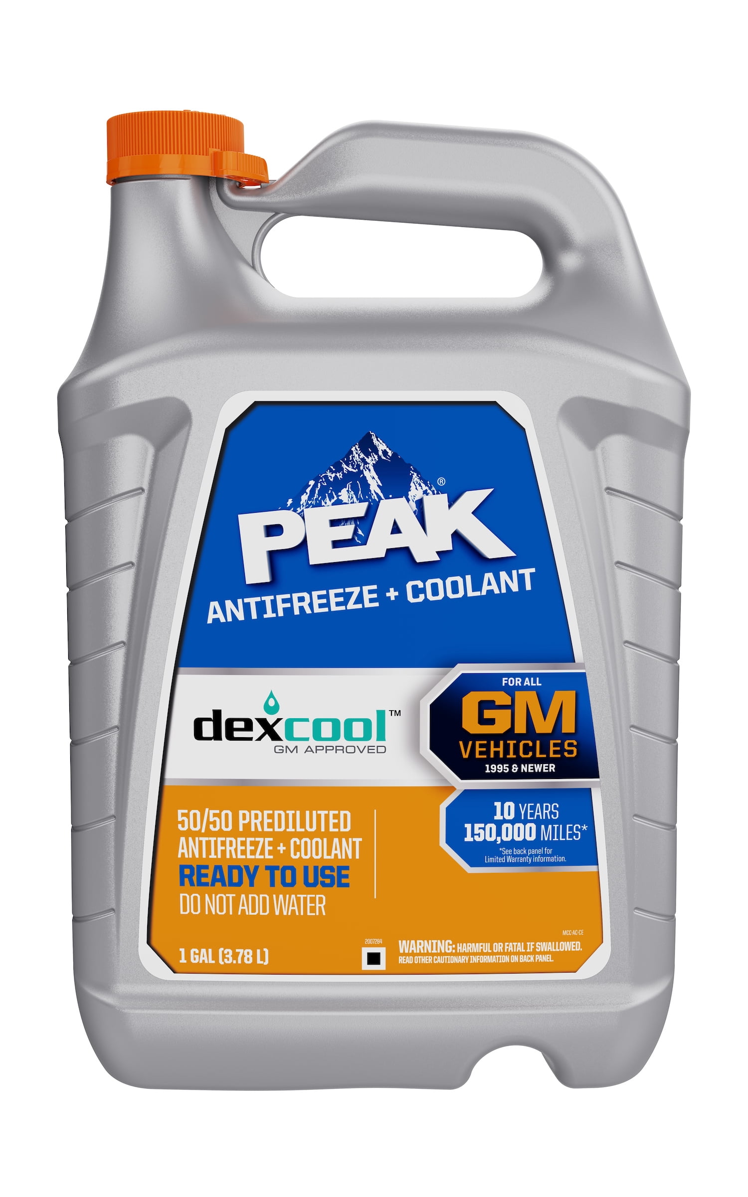 PEAK Dexcool 50/50 Antifreeze & Coolant 5 Years or 150,000 Miles, 1 gal ...