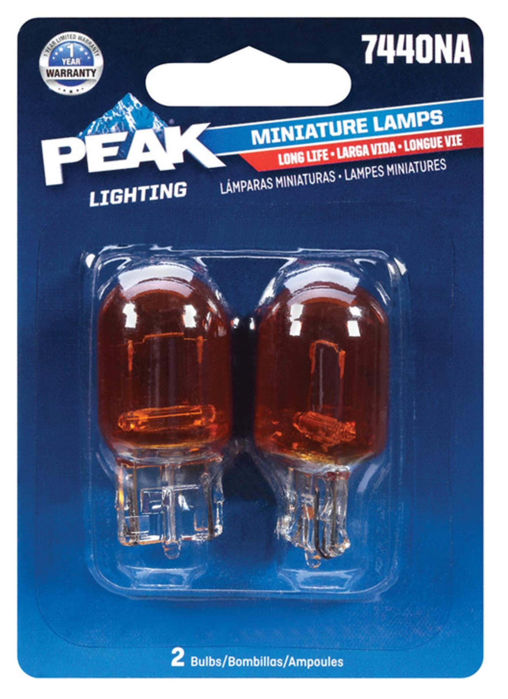 PEAK Miniature 13.5 Volt T5 Automotive Bulb 2 pk 7440NA - Walmart.com