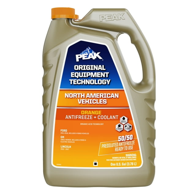 PEAK OAT Coolant/Antifreeze for North American Vehicles, Dex-Cool ...