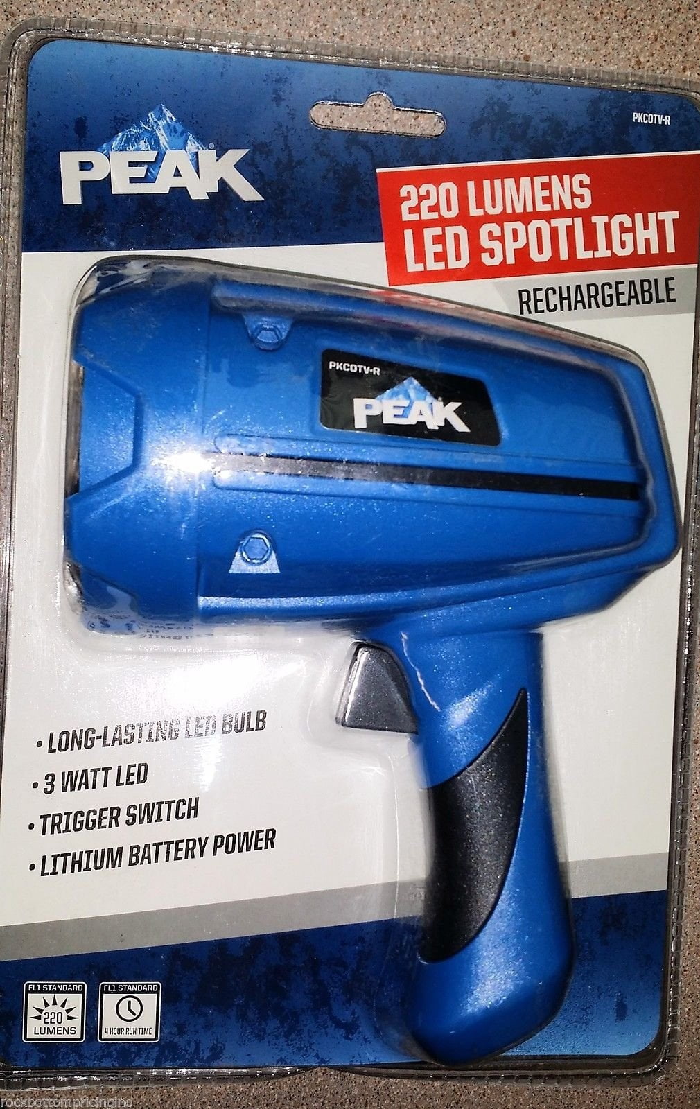 PEAK PKC0TV Rechargeable Spotlight - Walmart.com