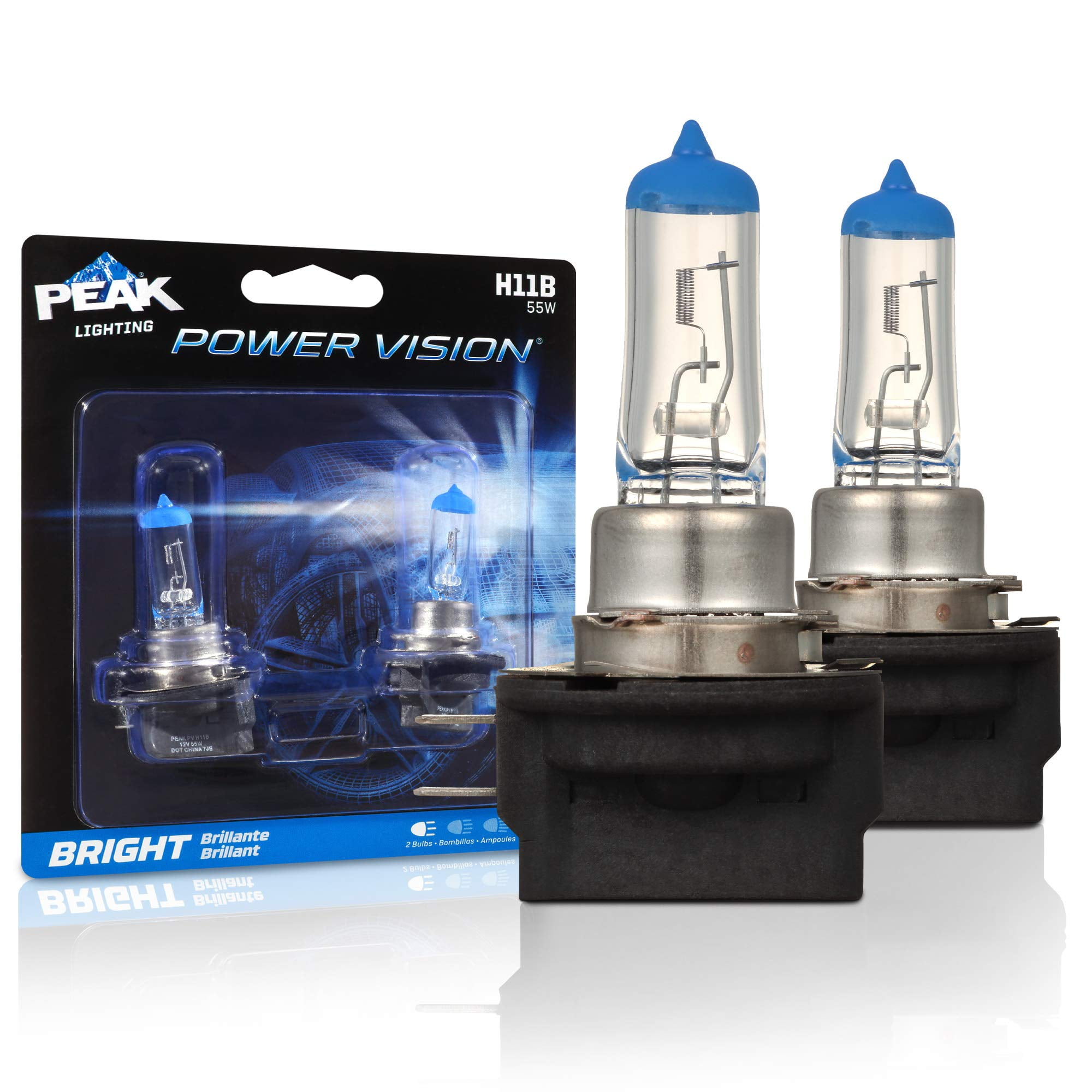 PEAK Power Vision Automotive High Performance Output H11B 55W Headlights (2 Pack) C17 - Walmart.com