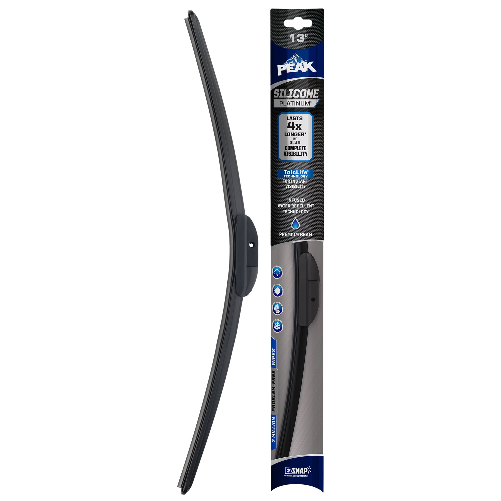 PEAK Silicone Platinum 13" Front Windshield Wiper Blade, Replacement ...