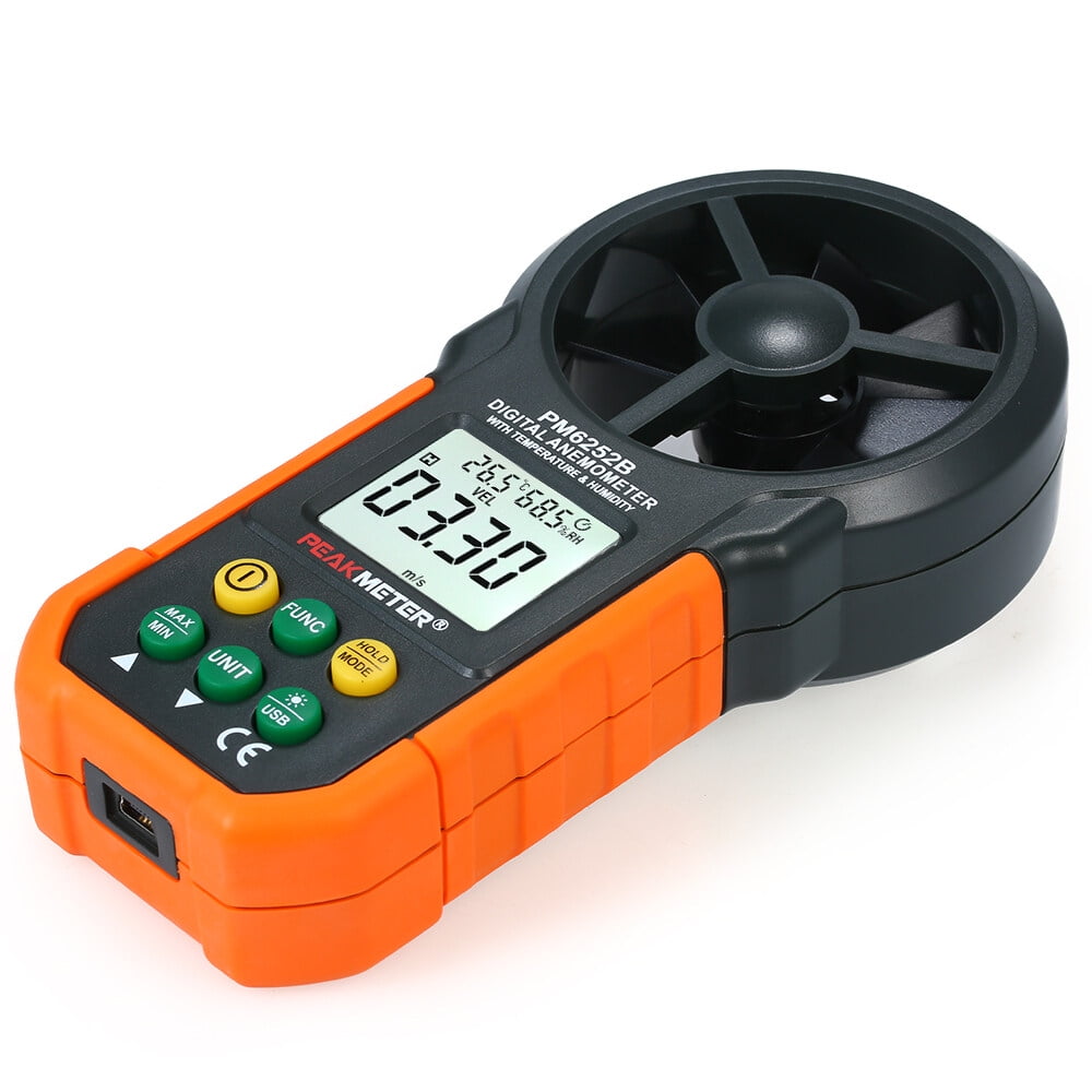 PEAKMETER Multifunction Digital Anemometer Professional Wind Speed ...