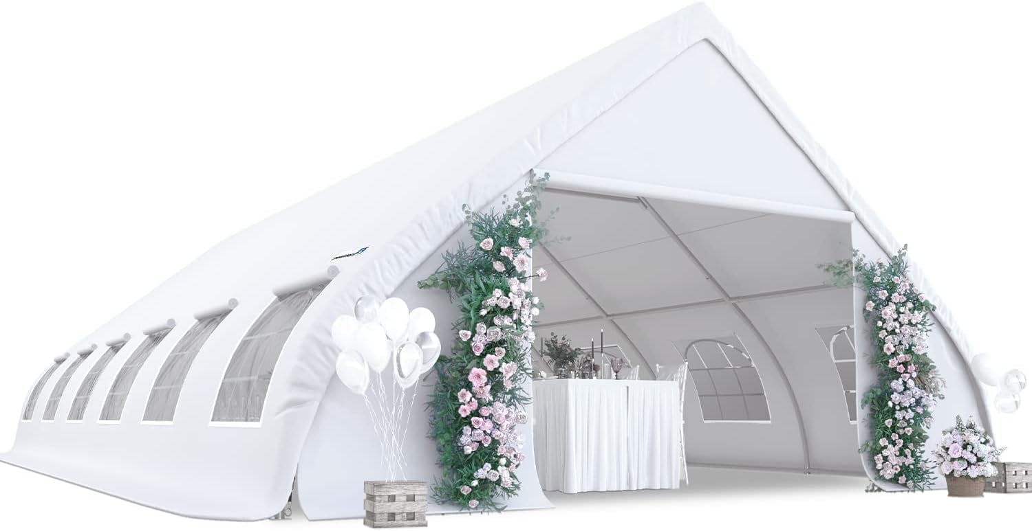Peaktop 20'x40' Heavy Duty Peach Shaped Party Tent, Outdoor Wedding ...