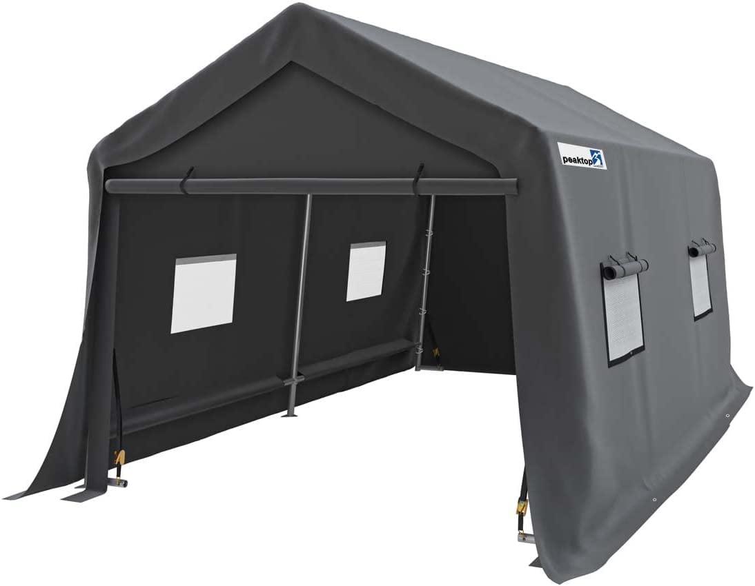 PEAKTOP OUTDOOR 8X14ft Heavy Duty Carport Storage shelter&Outdoor ...