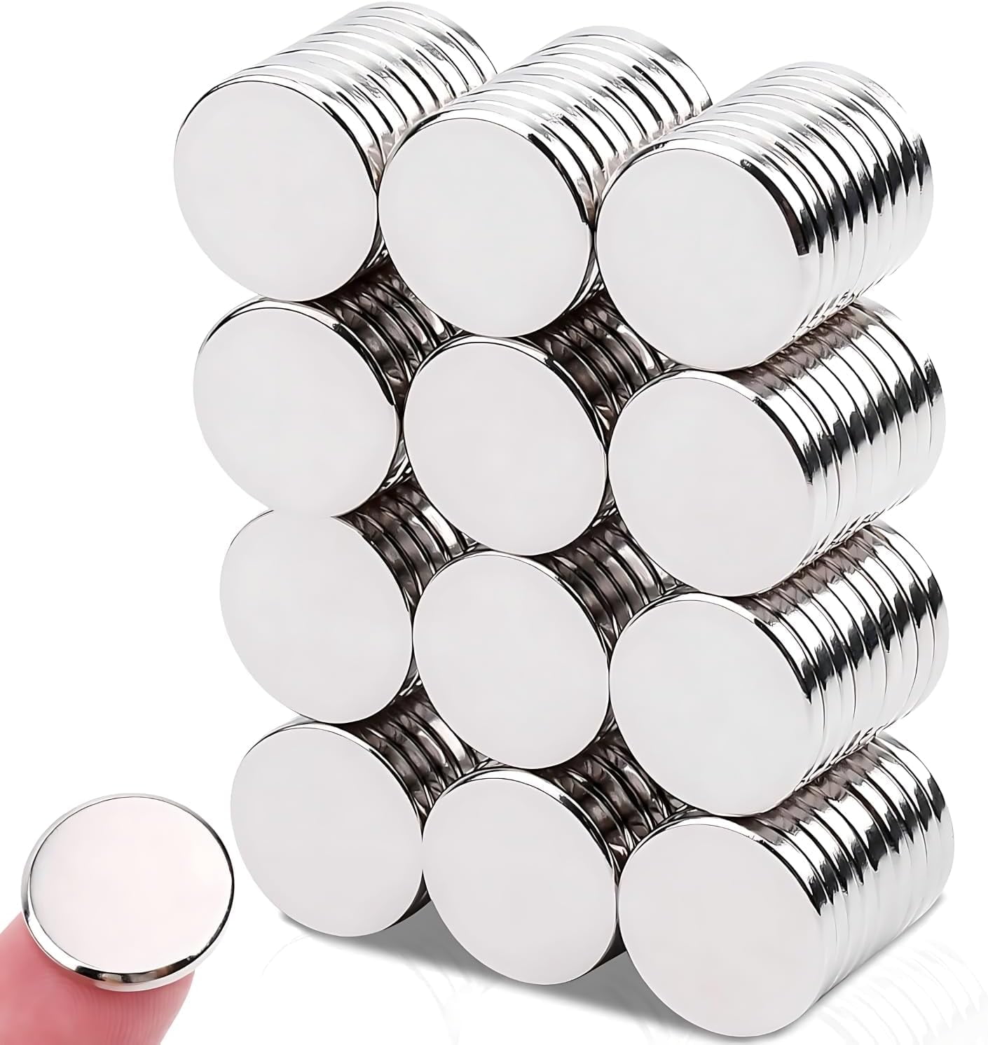 PEAKTREND 100 Pcs Strong Round Small Rare Earth Magnets, Mini ...
