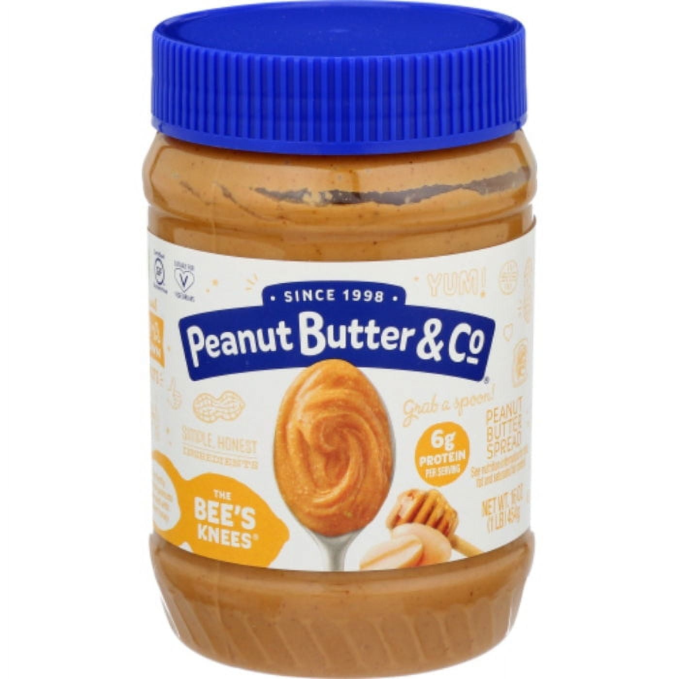 PEANUT BUTTER & CO PEANUT BTTR BEES KNEE HON 16 OZ - Pack of 6 ...