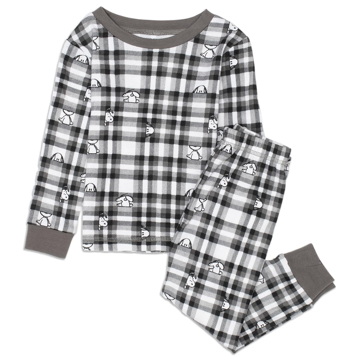 PEANUTS Snoopy 100% Cotton Family Matching Pajamas Holiday 2-Piece Sets for Christmas with ...