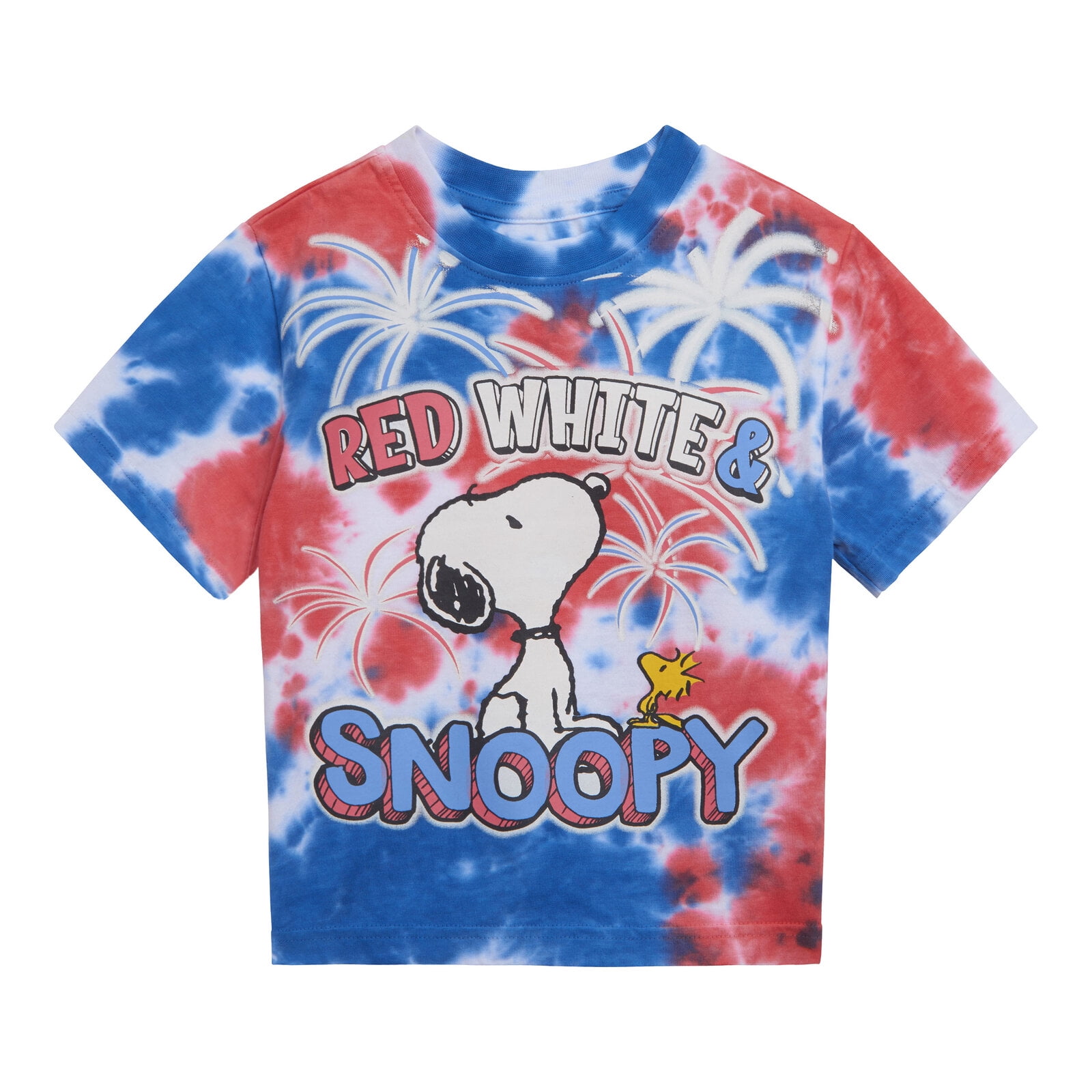 PEANUTS Snoopy July 4th T-Shirt Tie Dye Toddler to Big Kid - Walmart.com