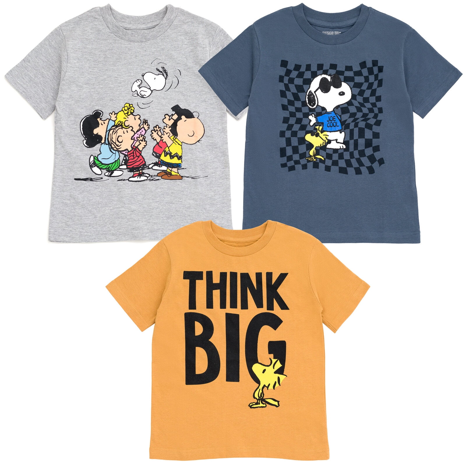 Peanuts Toddler Boys T-Shirts, Snoopy, Charlie Brown, Blue, Gray, Khaki ...