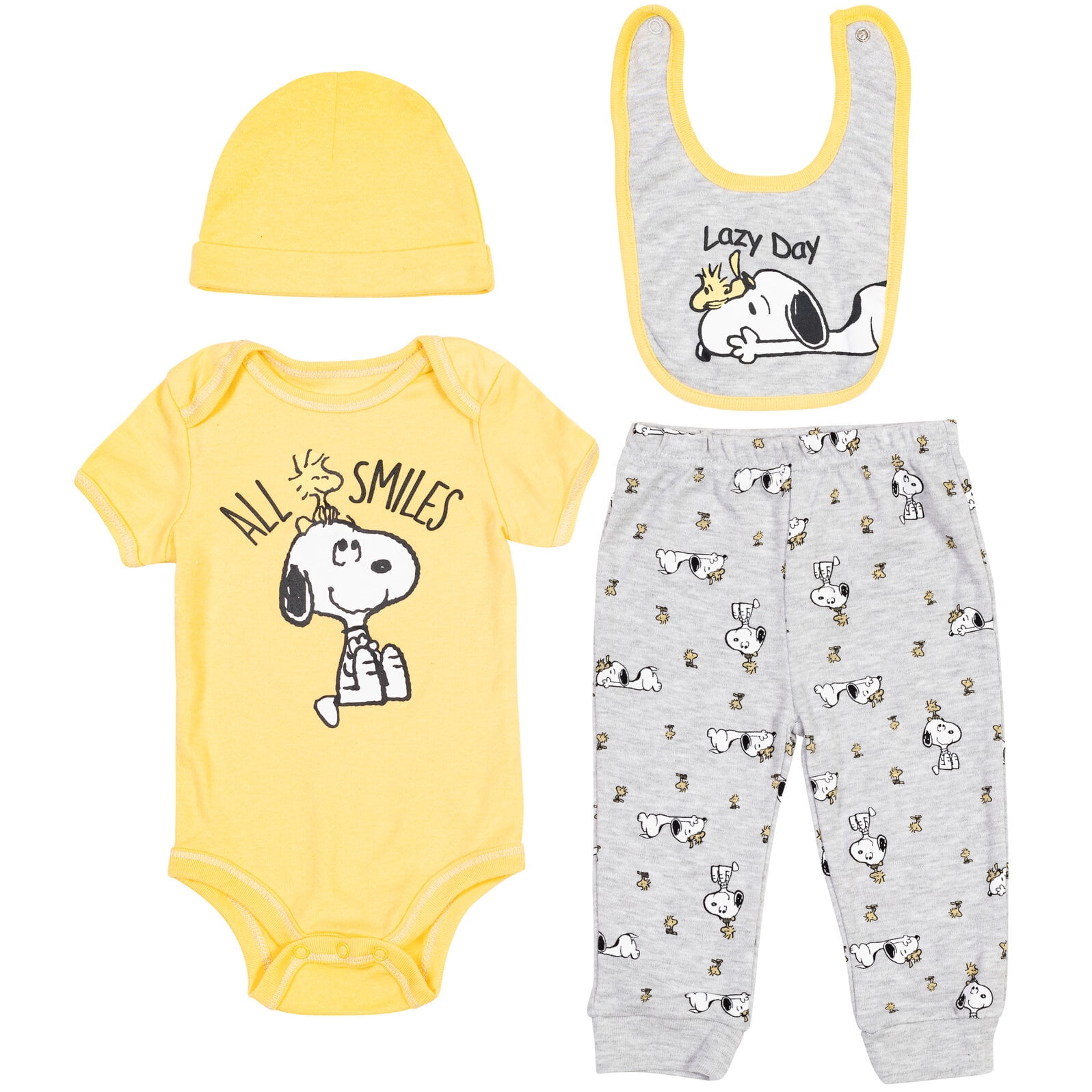 PEANUTS Snoopy & Woodstock Baby Boys Cartoon Character Onesie Creeper 4 ...