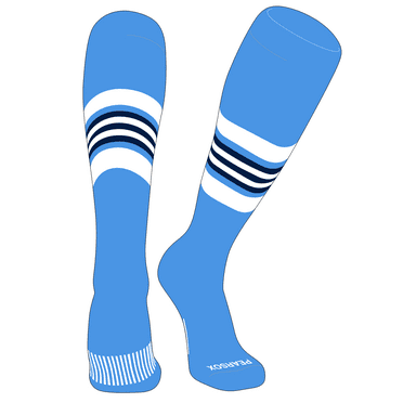 PEAR SOX Striped OTC Baseball, Softball, Football Socks - Navy, White ...