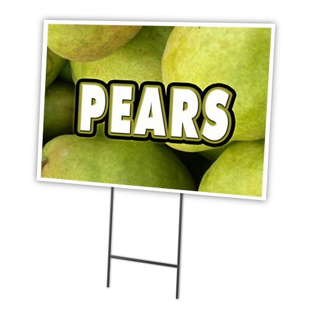 PEARS 18"x24" Yard Sign & Stake | Advertise Your Business | Stake ...