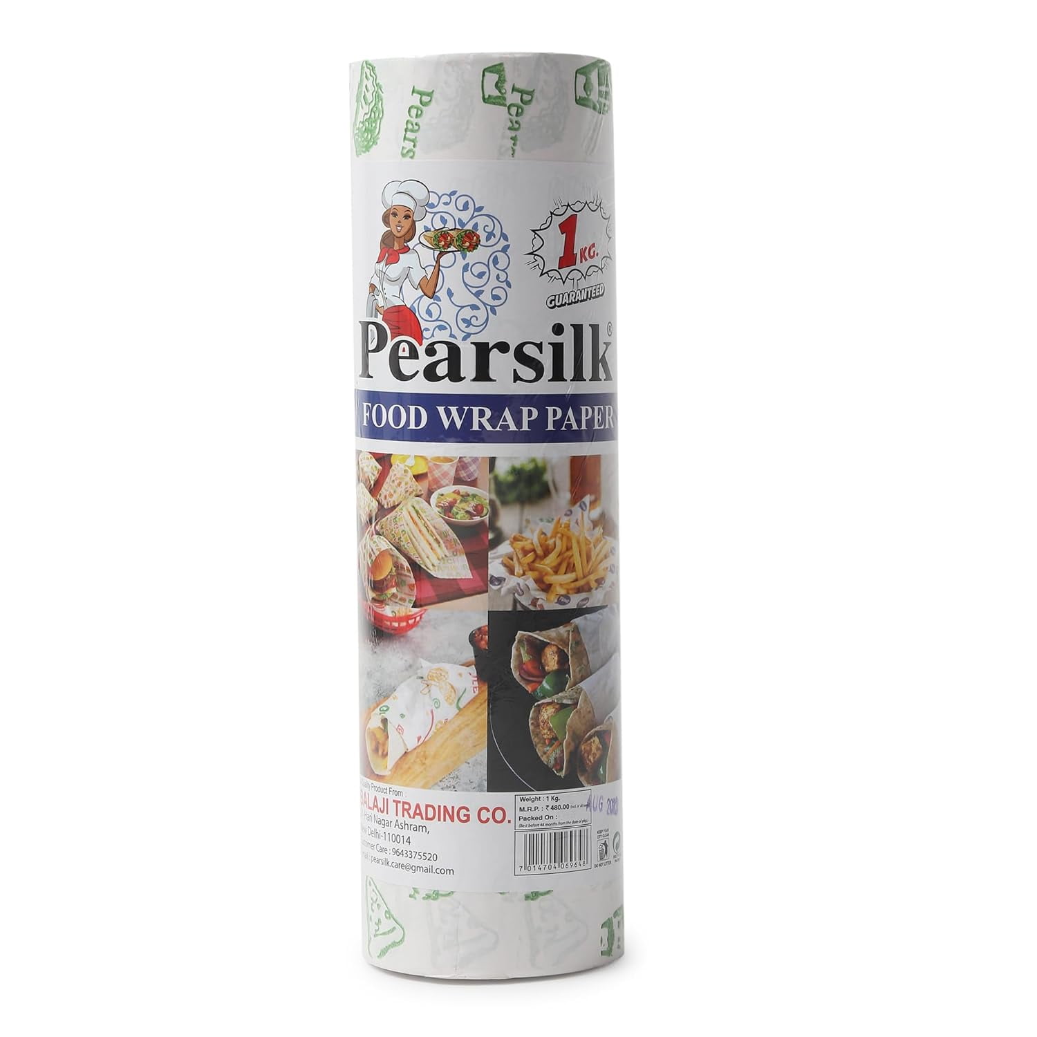 PEARSILK 1 KG 100 Meter Printed Butter Paper Roll for Baking ...