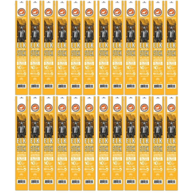 PEARSON RANCH Meat Sticks DPF11 Pack of 24 - Elk Sticks, Exotic Jerky ...