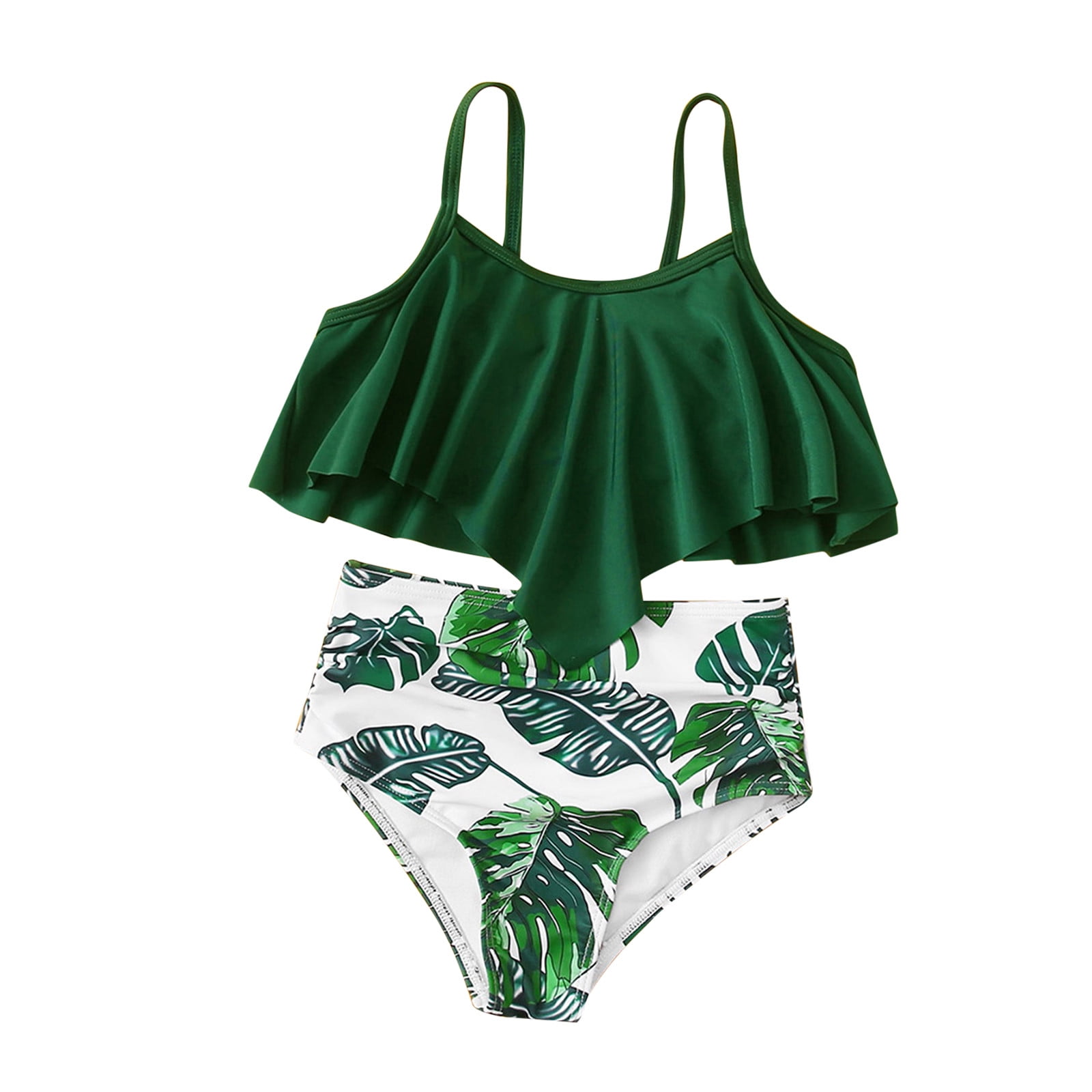 PEASKJP Baby Girls' Swimwear Girls Swimsuit Two Piece Swimsuits Ruffle ...