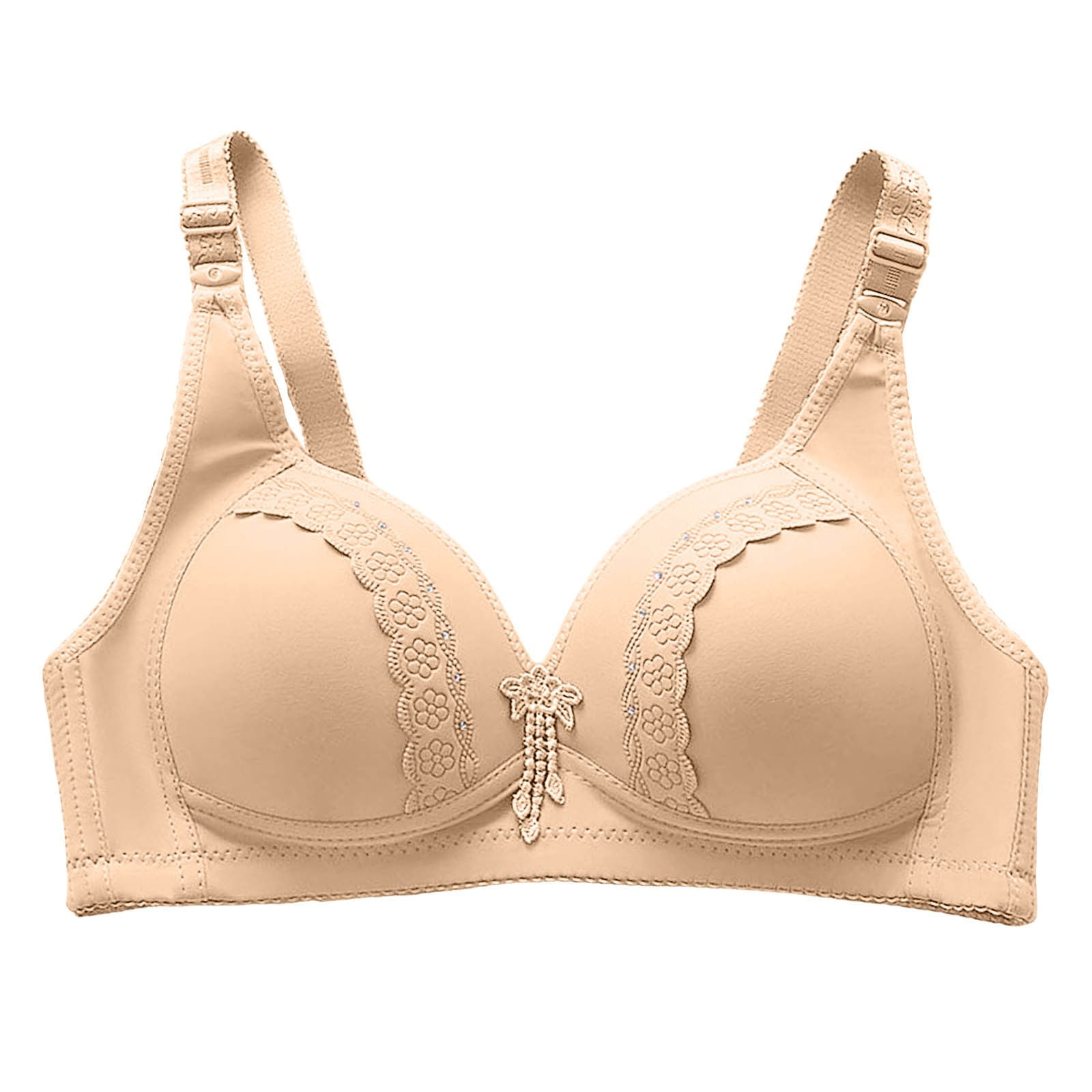 PEASKJP Bras for Women Women's Front Closure Bra with No Poke Underwire ...