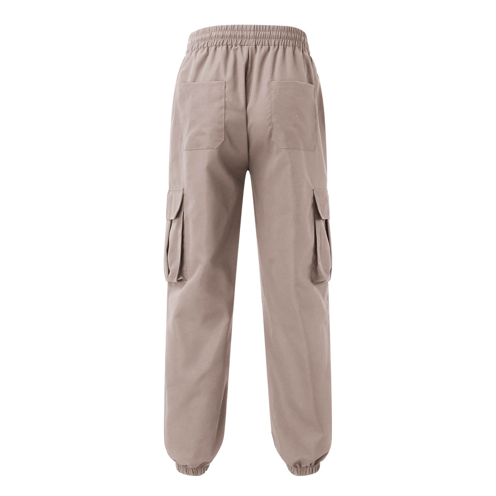 PEASKJP Cargo Pants Men Drawstring Men's Cargo Pants Elastic Waist ...