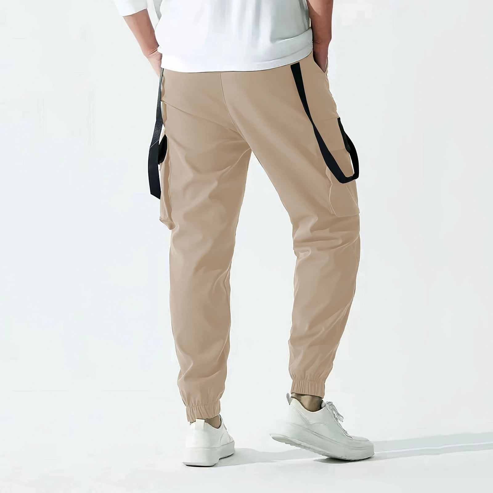PEASKJP Cargo Pants Men Relaxed Fit Men's -Fit Casual Stretch Chino ...