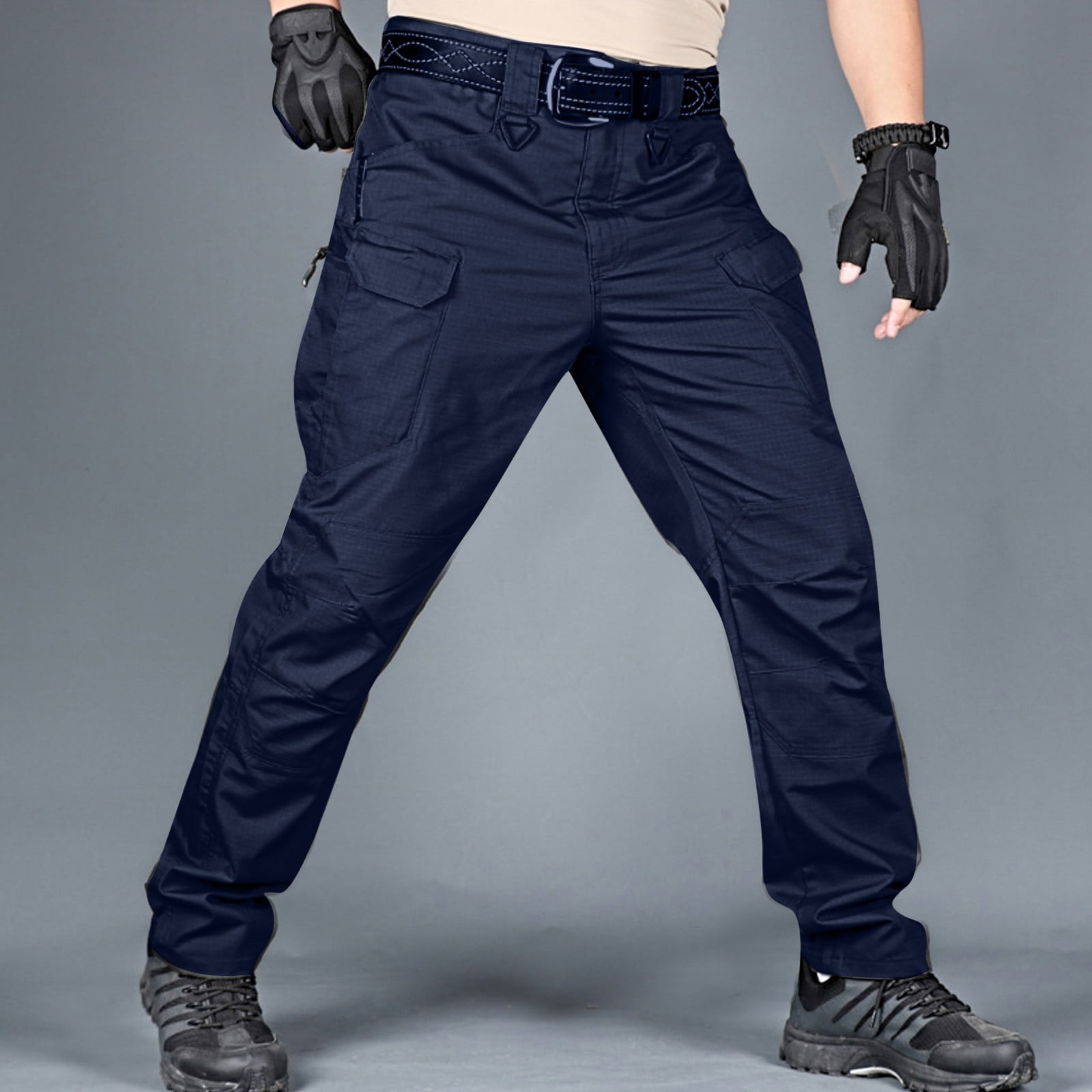 PEASKJP Cargo Pants Men Straight Fit Men's Casual Loose Fit Multi ...