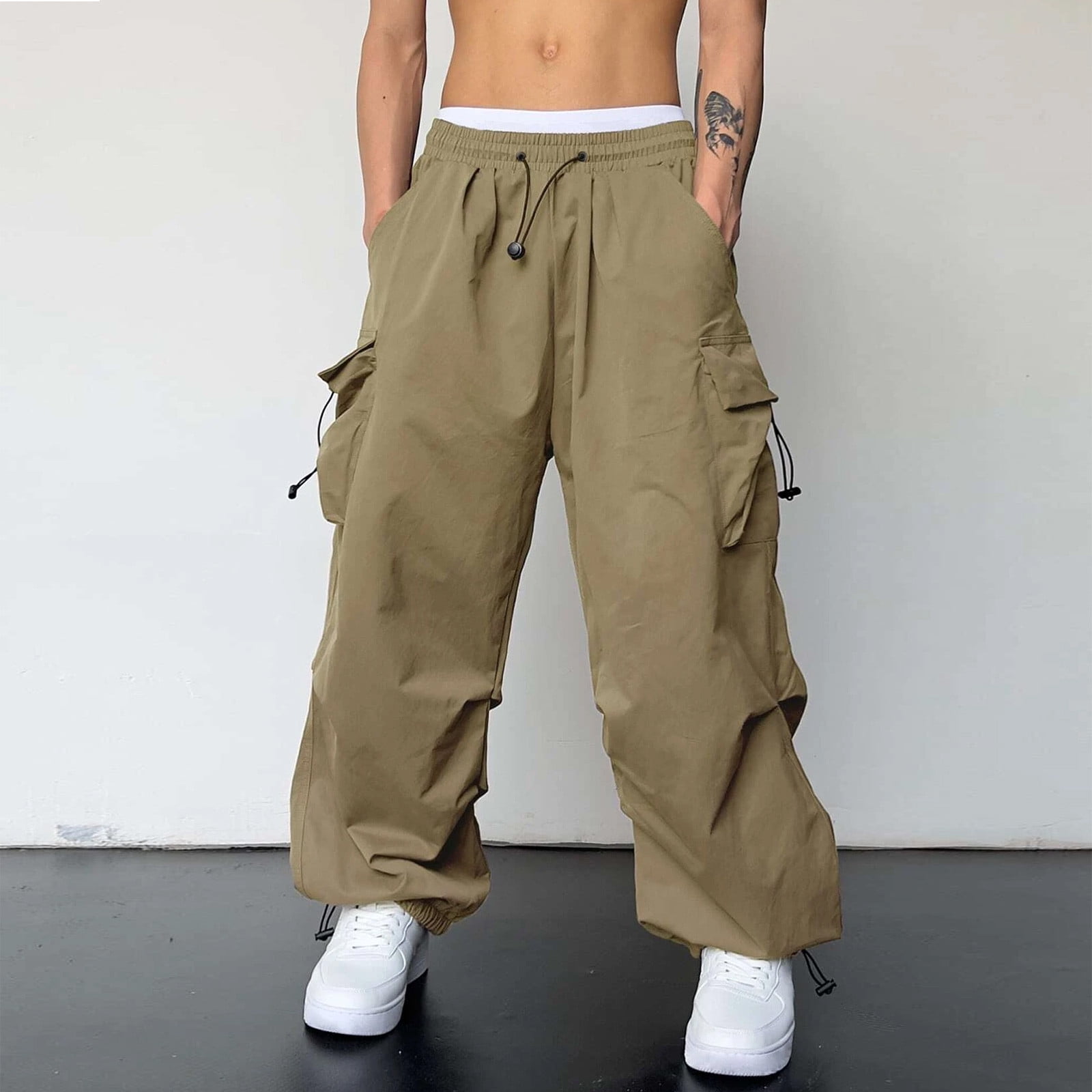 PEASKJP Cargo Pants Mens Relaxed Work Cargo Pants Tactical Mens Pant ...