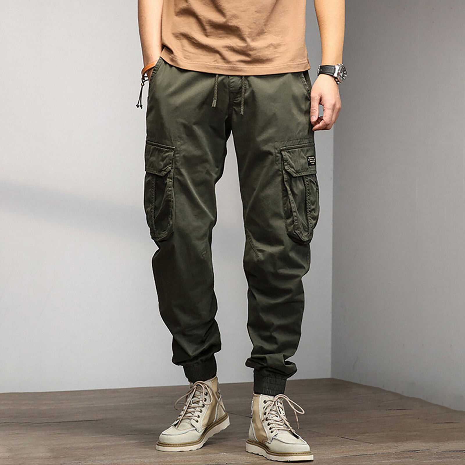 PEASKJP Cargo Pants for Men Work Men's Cargo Pants Relaxed Fit Camo ...